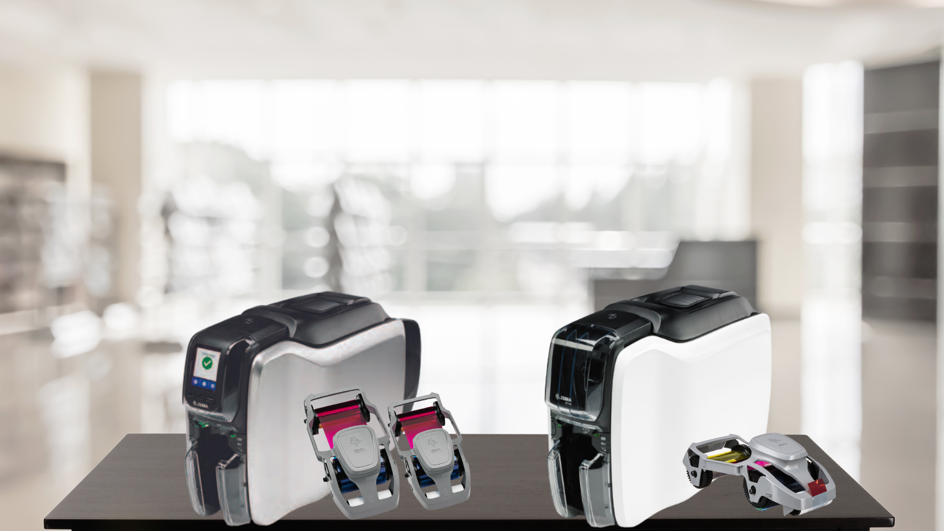 How to Change a Ribbon on the Zebra ZC100/300 ID Card Printers ...